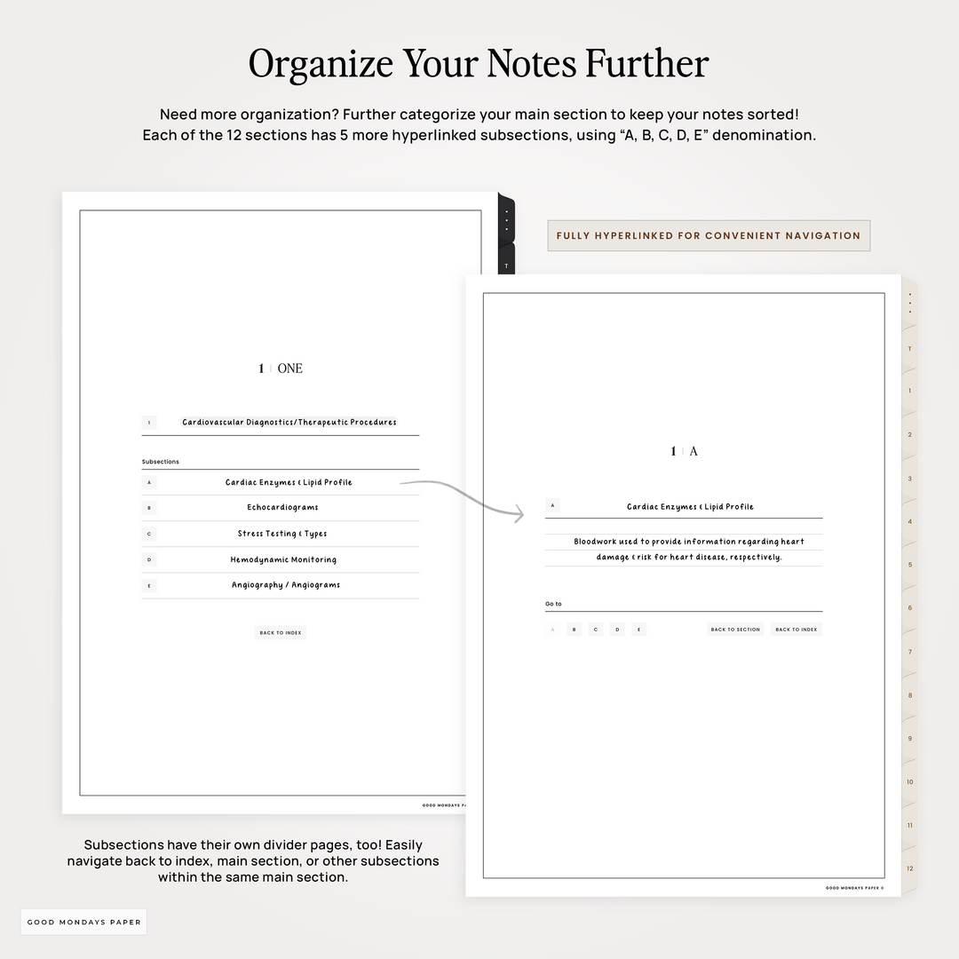 12 Subject Portrait Digital Notebook – Good Mondays Paper