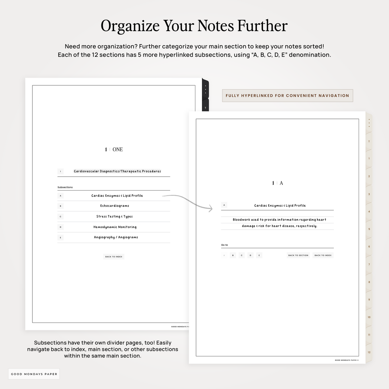 12 Subject Portrait Digital Notebook – Good Mondays Paper