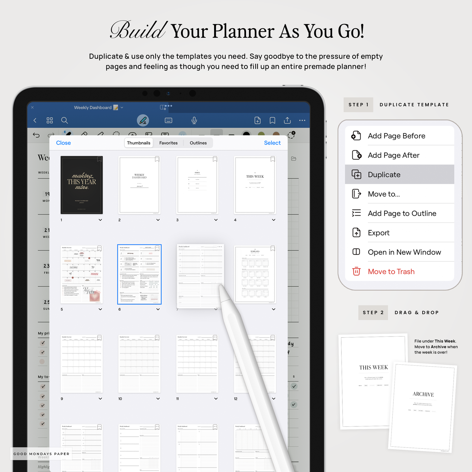Good Mondays Paper — Digital stationery for the minimalist lover.