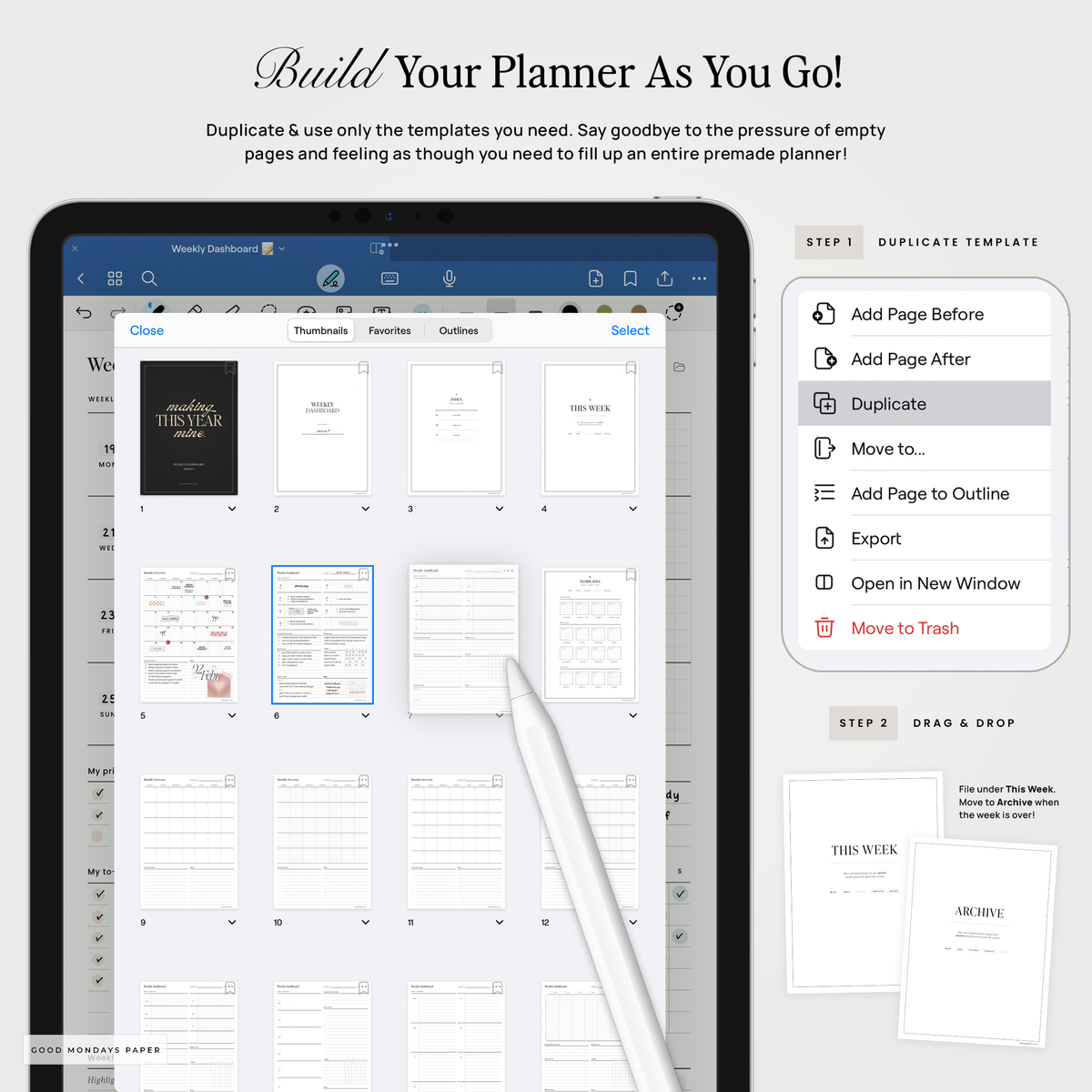 Good Mondays Paper — Digital stationery for the minimalist lover.
