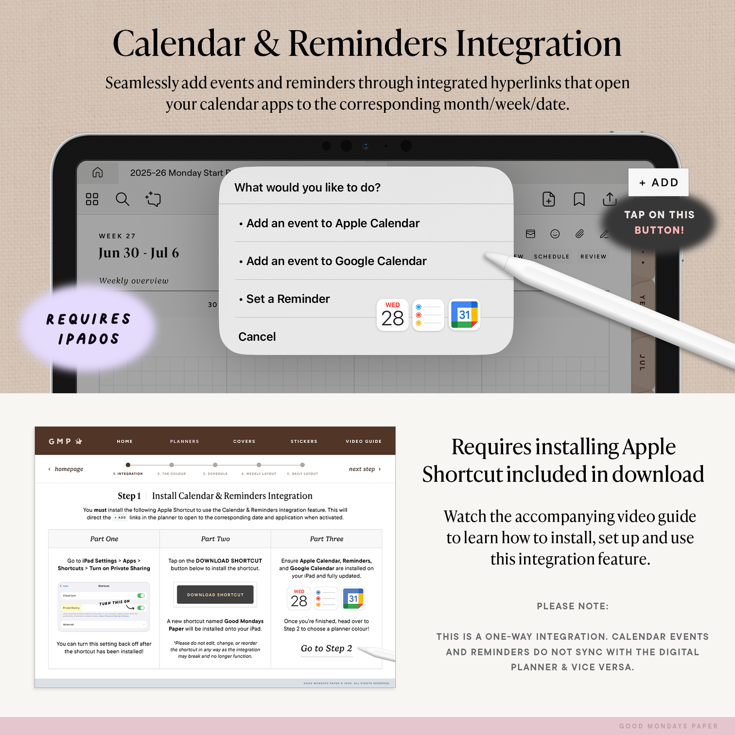 2025-26 Landscape Midyear Digital Planner – Good Mondays Paper