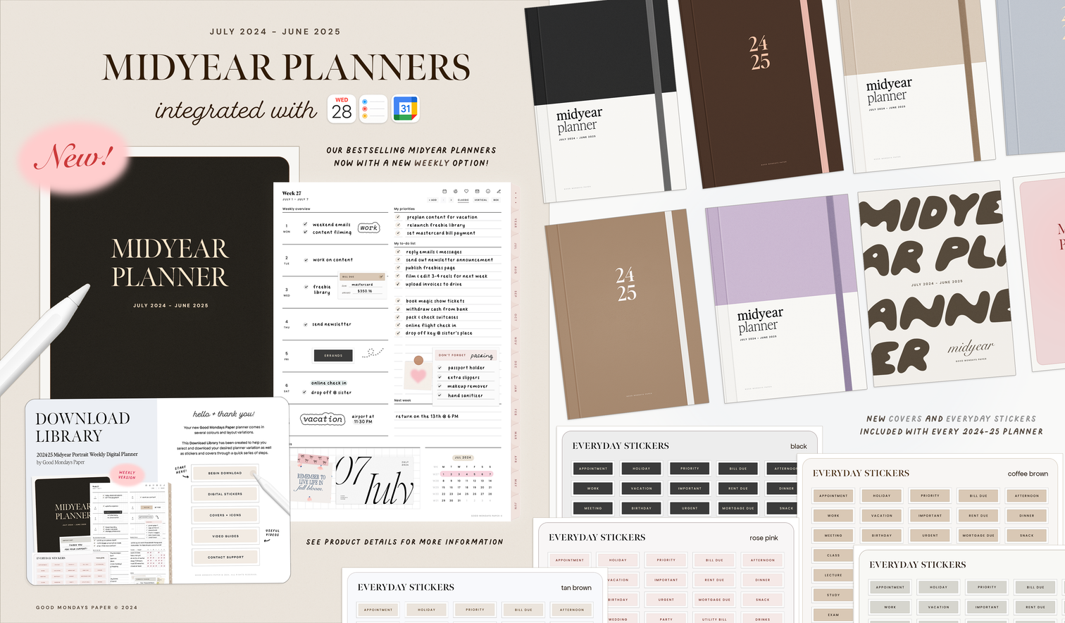 Good Mondays Paper — Digital stationery for the minimalist lover.